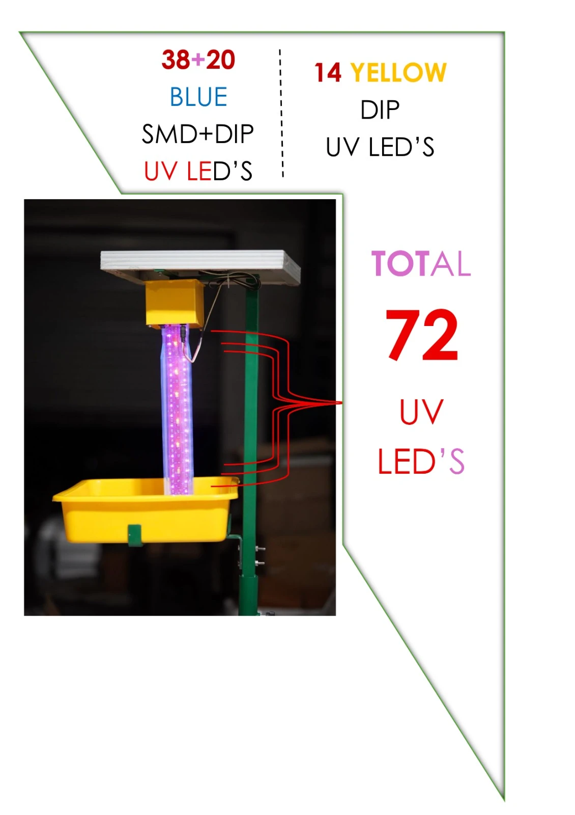 V-SAR Smart Solar Insect Trap 72 UV LED Automatic