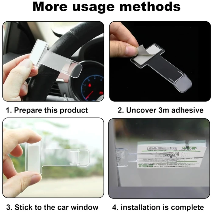Fastag Windscreen Ticket Holder Clip For Car